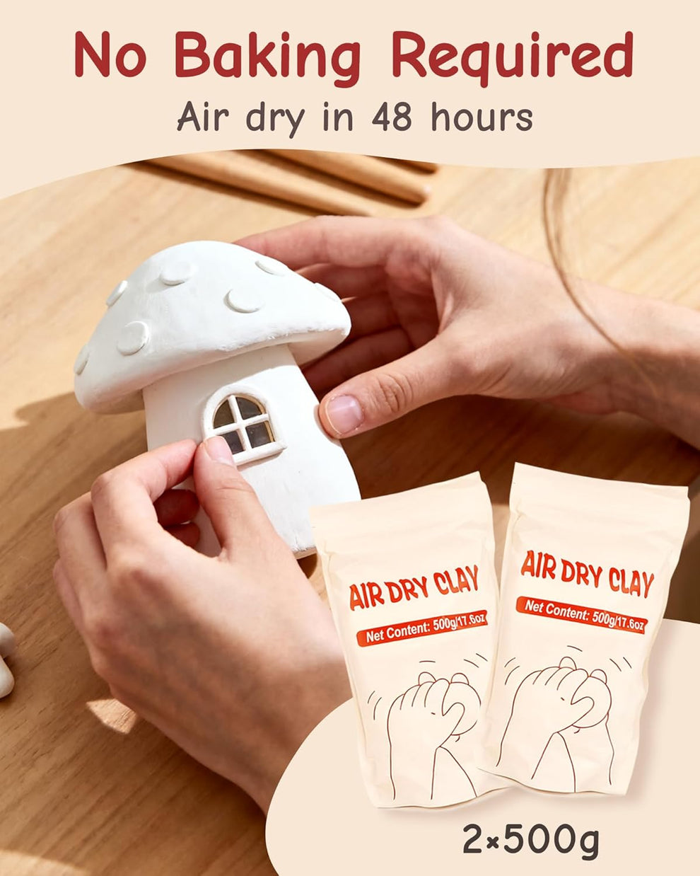 Air Dry Clay Pottery Kit with Tools & Glaze for Creative Fun | The ...